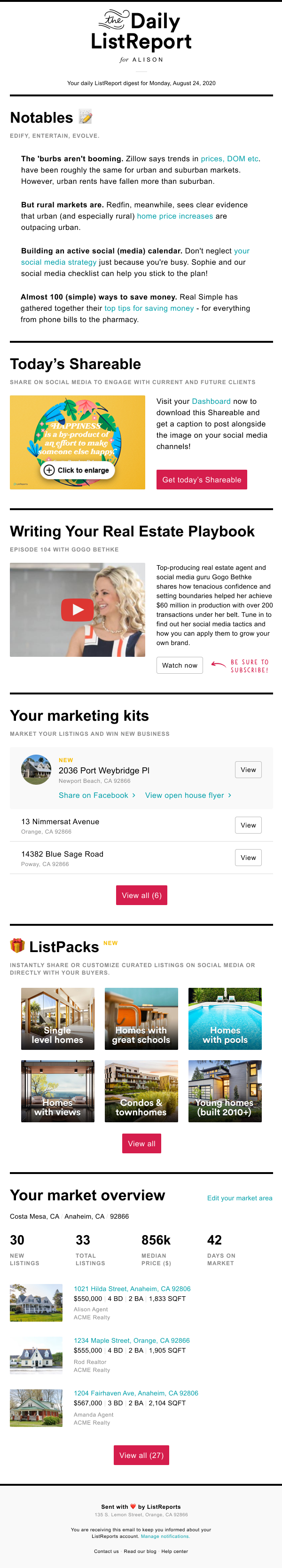 Unlocking ListReports for Agents